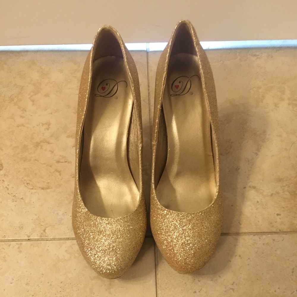 Sparkle Gold Shoes - Gem